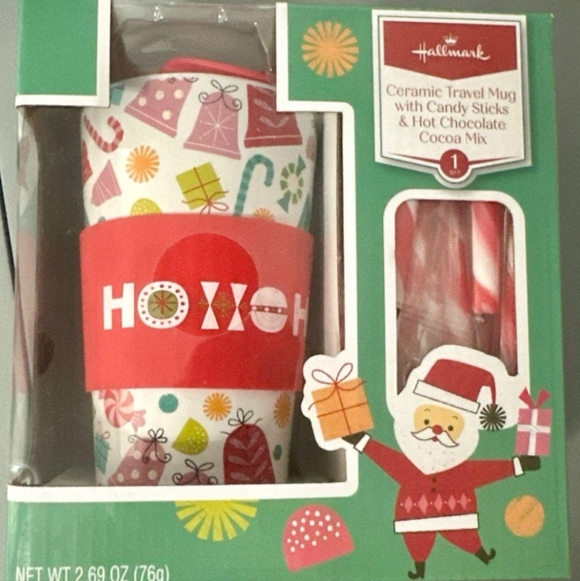 Hallmark | Holiday | Hallmark Ceramic Travel Mug With Candy Sticks Hot ...